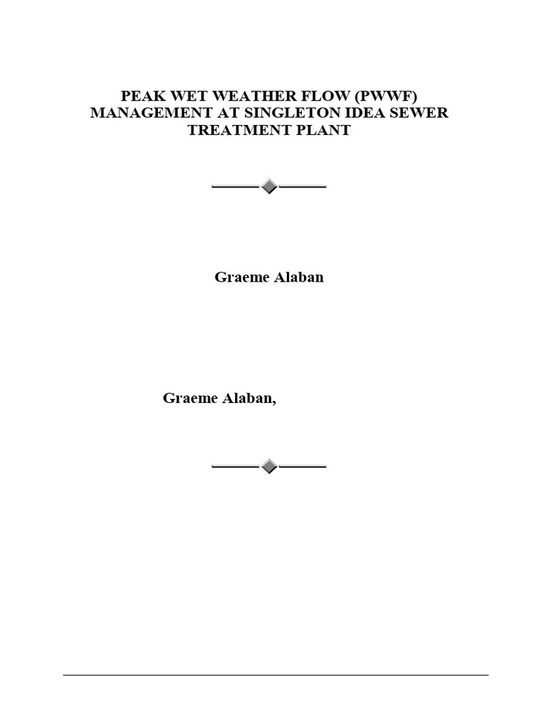 IDEA Wet Weather Flow - WIOA | PDF | Sewage Treatment | Nitrate