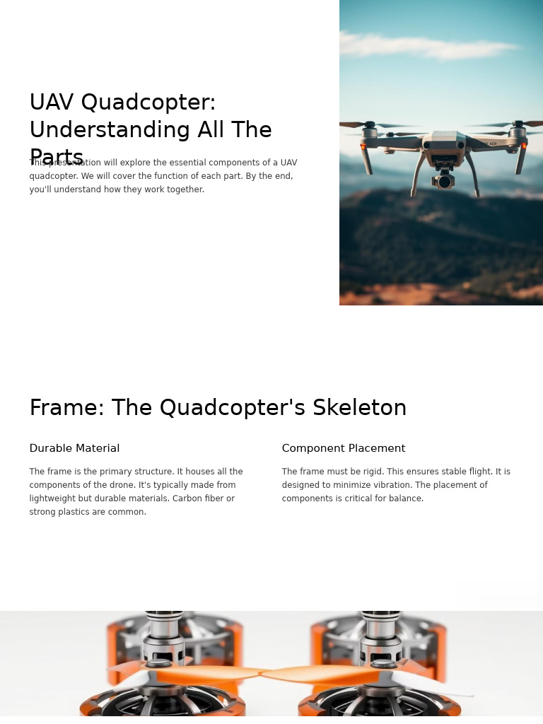 UAV Quadcopter Understanding All The Parts | PDF | Quadcopter | Unmanned Aerial Vehicle