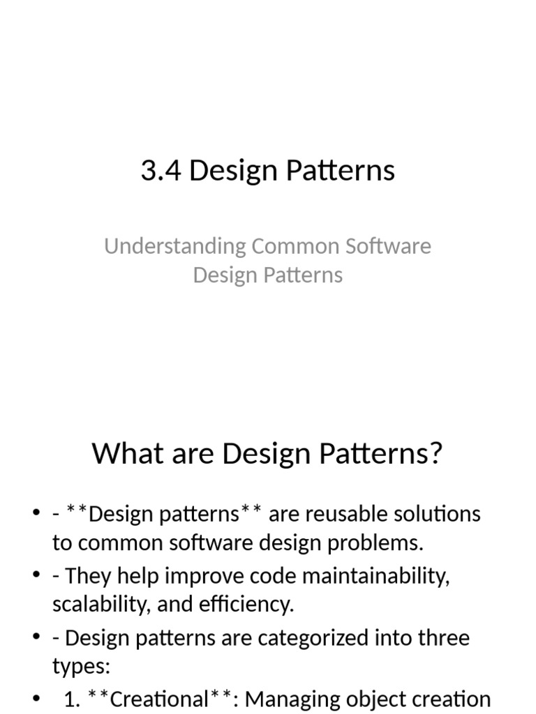 Key Software Design Patterns Explained | PDF