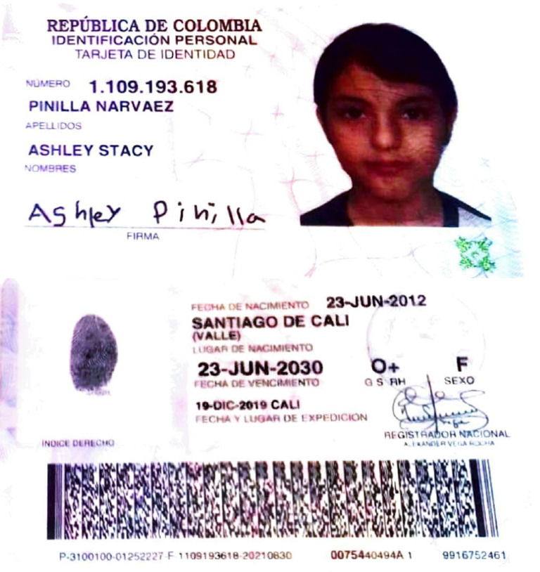 Tarjeta de Identidad Ashley | PDF
