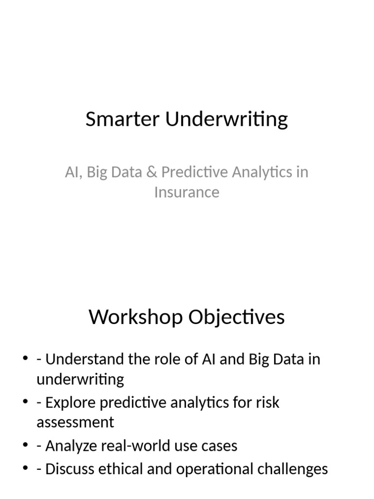 AI & Big Data in Insurance Underwriting | PDF