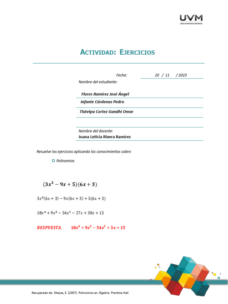 Grupo 14A Equipo 9 A5 | PDF | Matemáticas | Álgebra abstracta