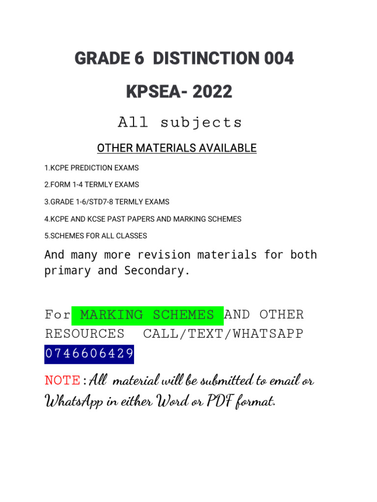 Grade 6 Distinction 004-2022 | PDF