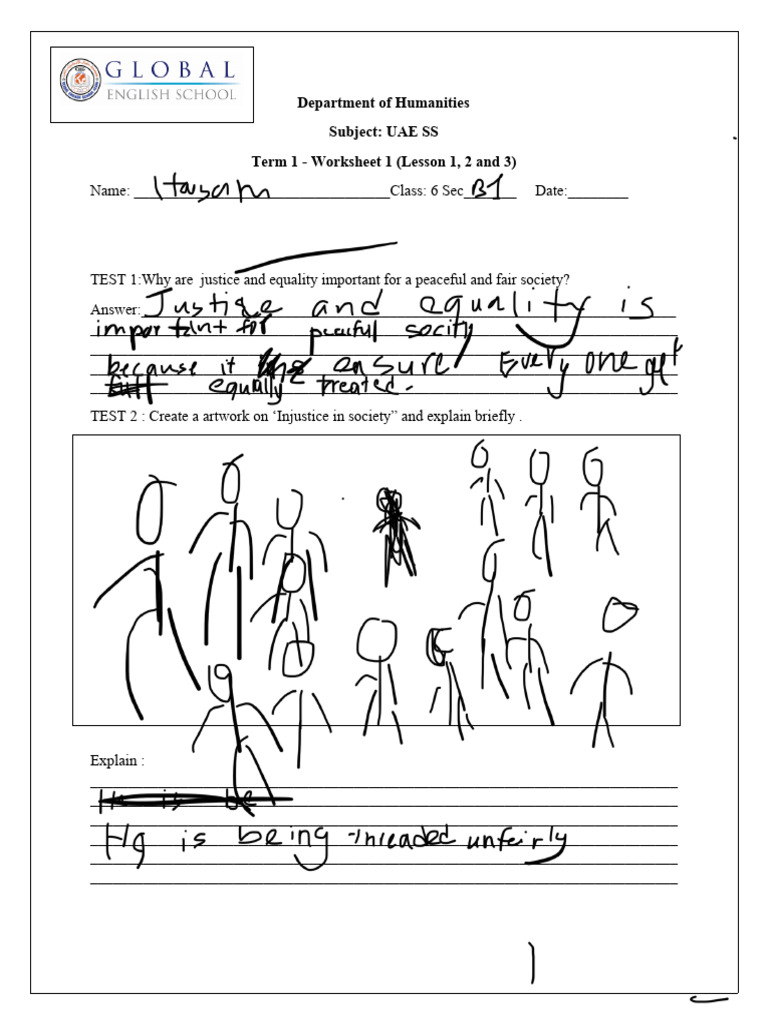 Uae SS Worksheet Grade 6 (1-3) | PDF