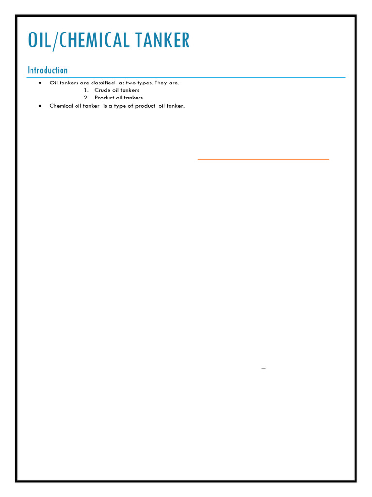Chemical Tankers and Trade Routes Analysis | PDF | Oil Tanker | Propeller