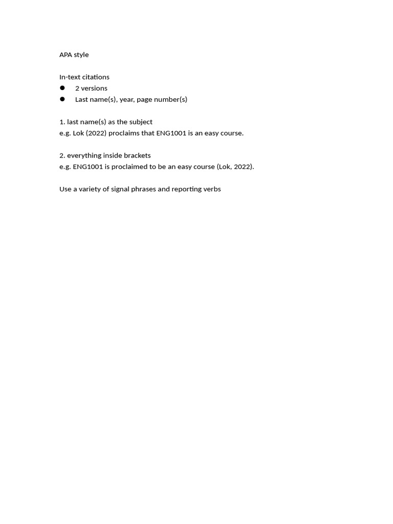 APA style_class notes_LEC04 | PDF