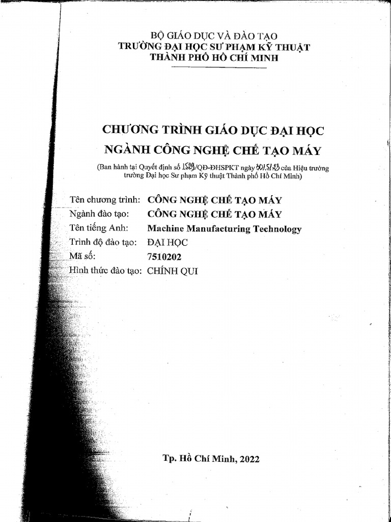 K23 K.CKM CTDT CongNgheCheTaoMay | PDF