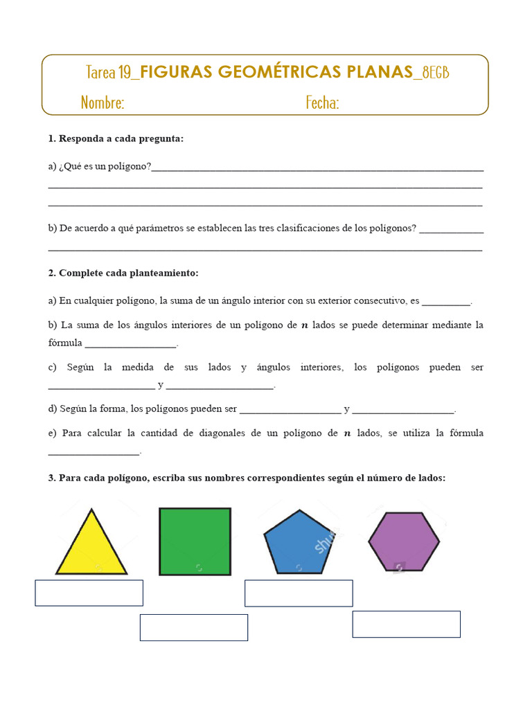 Figuras Geométricas Planas: Polígonos y Características | PDF