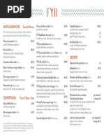 Menu Pitcher and Piano | PDF | Foods | Cuisine