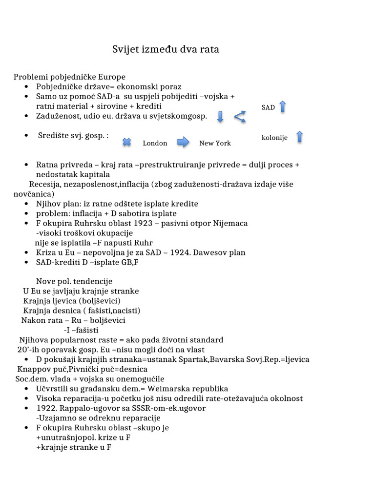 Svijet Između Dva Rata | PDF