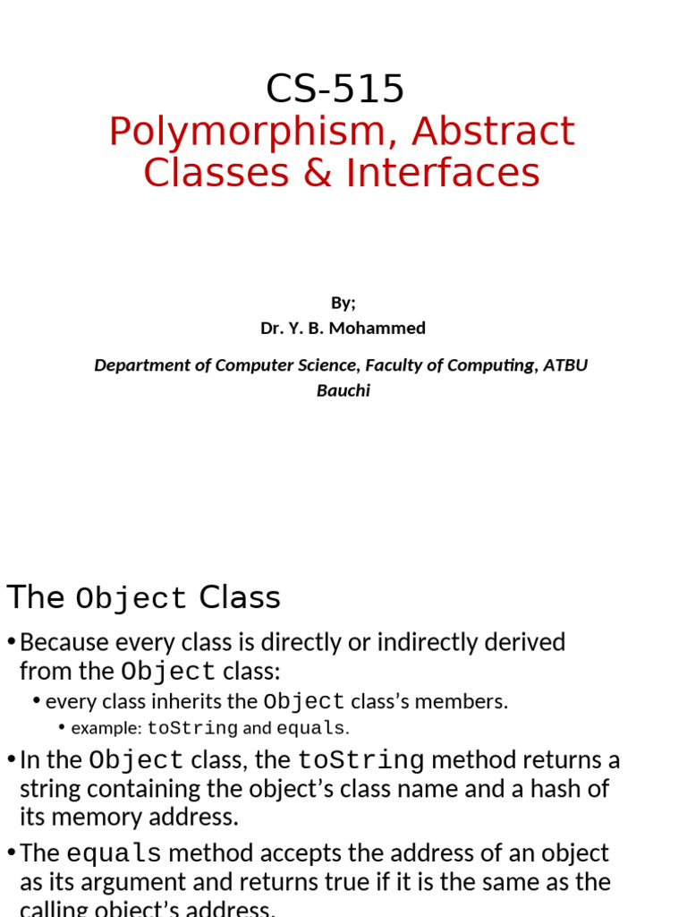 CS515 Module 2 - Classes Abstraction & Interface | PDF | Class (Computer Programming) | Method ...