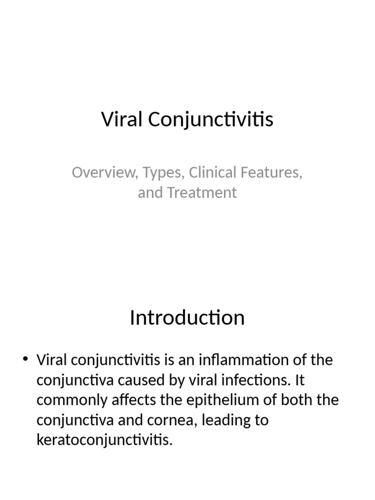 Adenoviral Conjunctivitis Overview | PDF | Virus | Viral Diseases