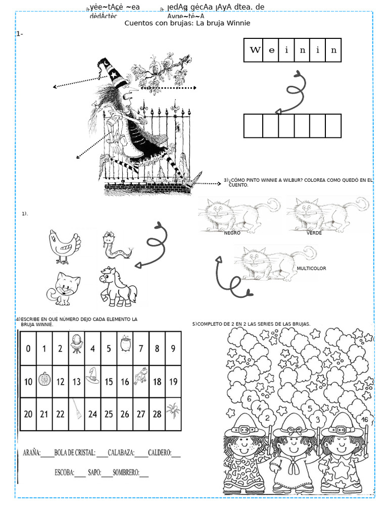 Actividades educativas sobre la bruja Winnie | PDF