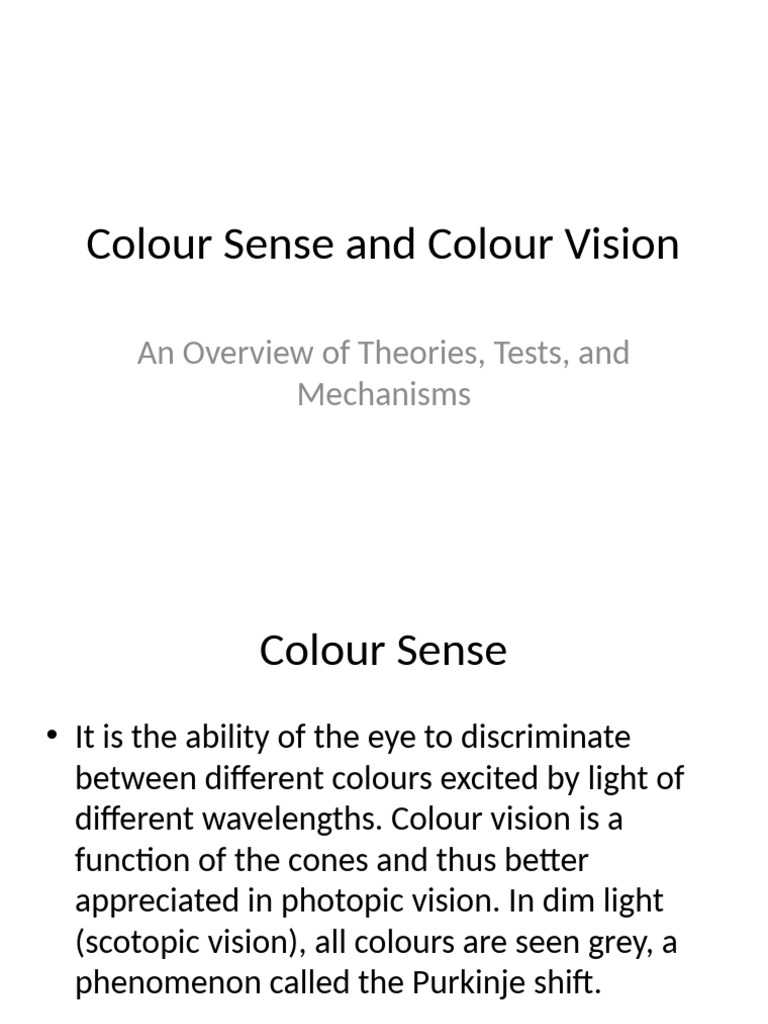 Complete Colour Sense Presentation | PDF | Color | Visual Perception