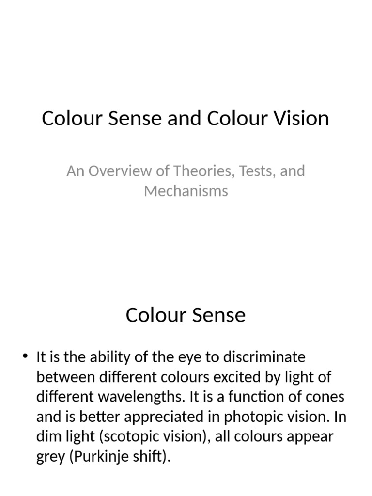 Colour Sense Presentation | PDF
