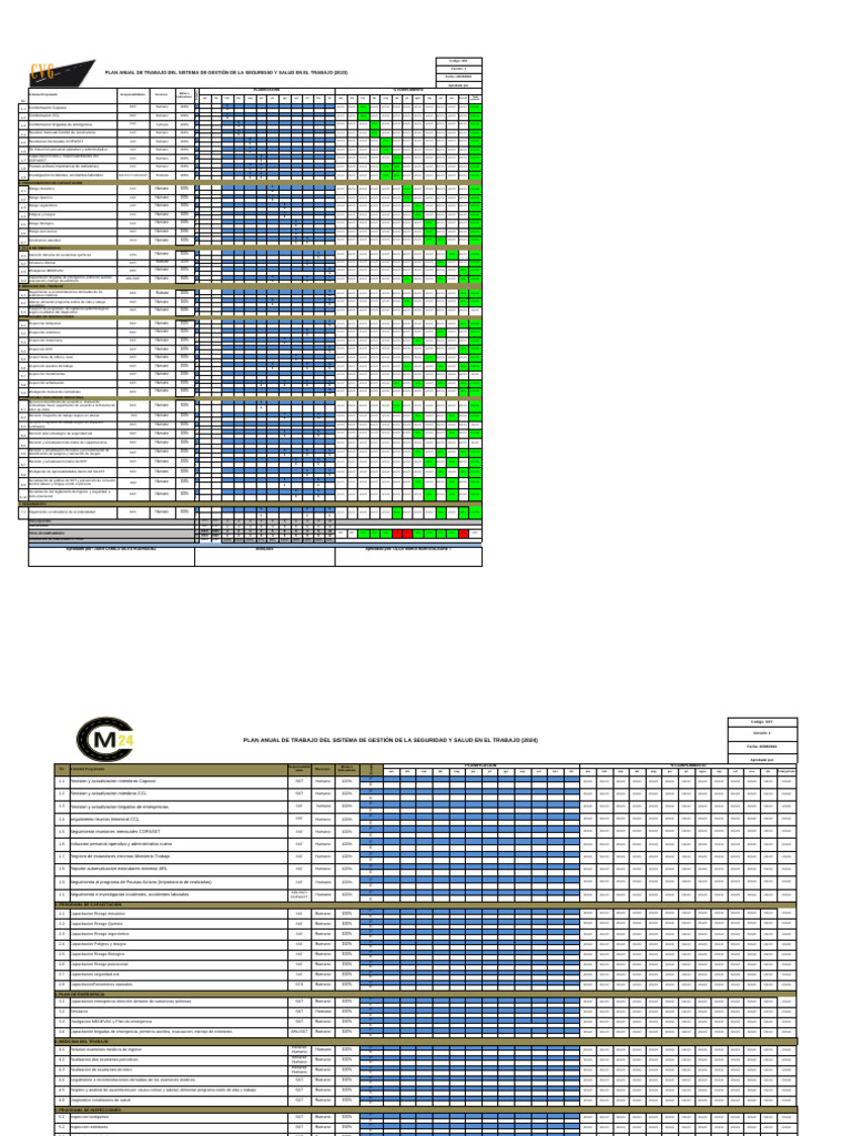 Plan anual de trabajo SST 2024 | PDF