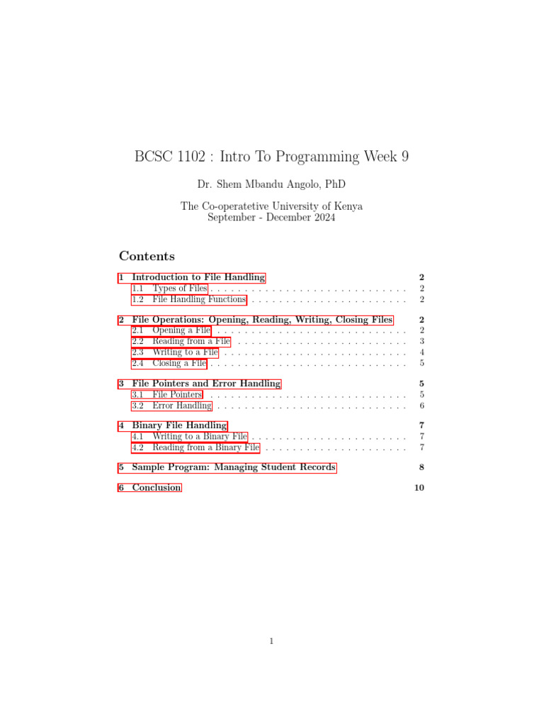 Intro To Programming Week 9 | PDF | Software Development | Computer Programming