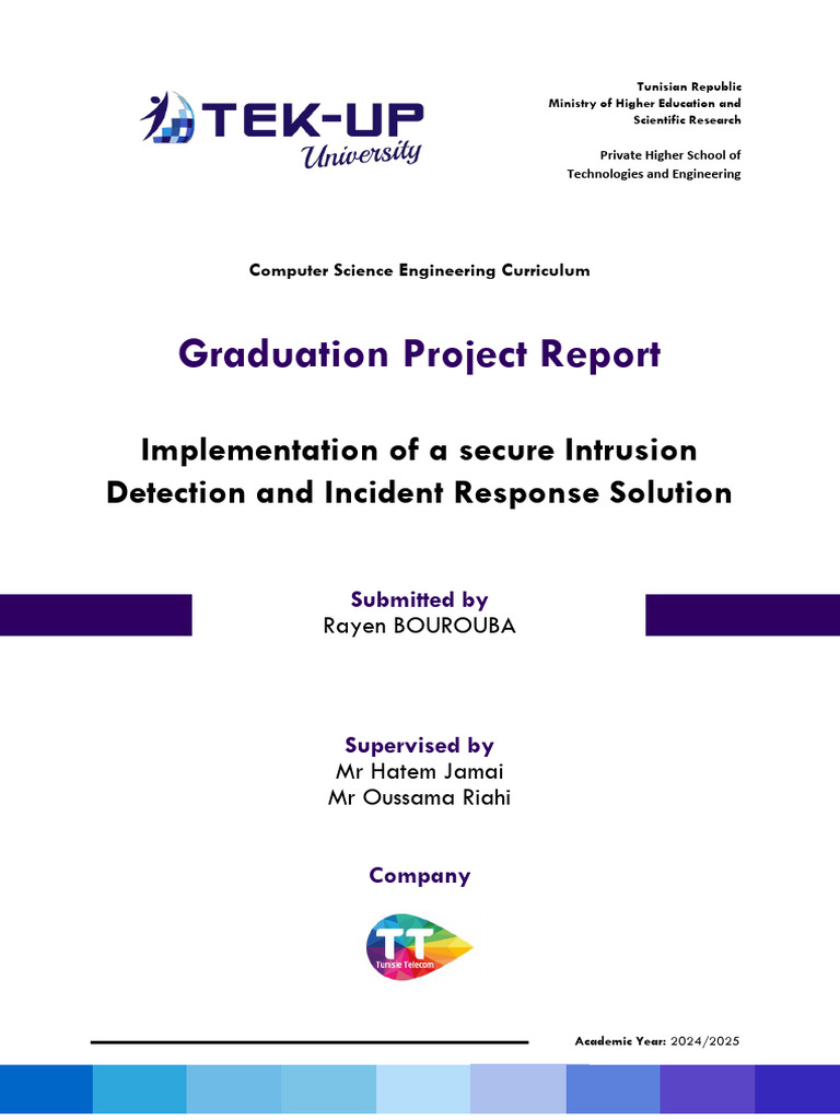 Rapport PFE Rayen BOUROUBA Finale | PDF | Computer Security | Security