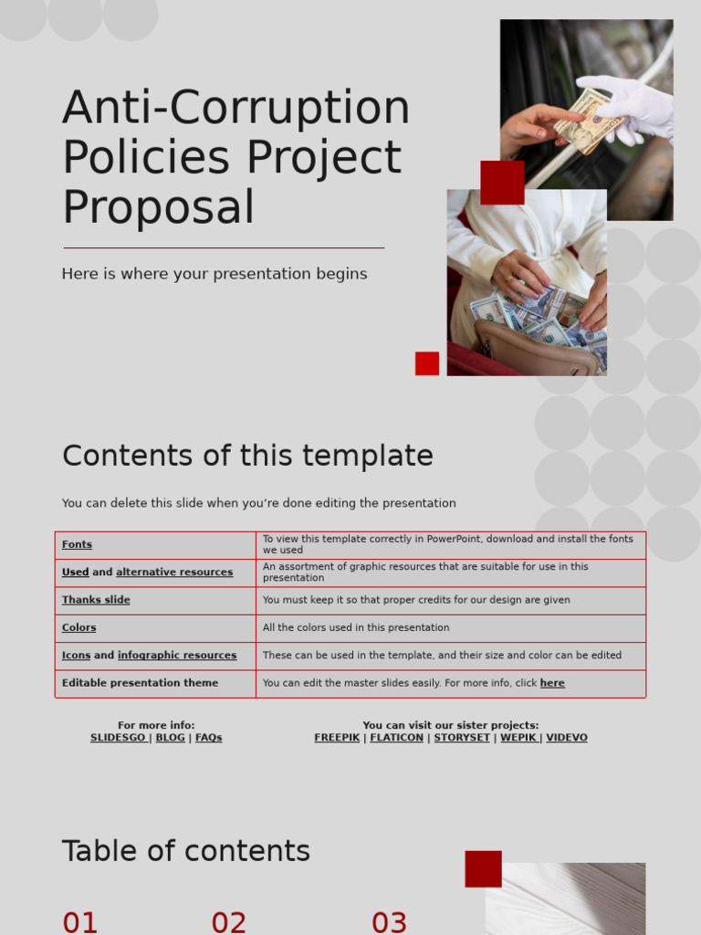 Anti-Corruption Policies Project Proposal by Slidesgo | PDF | Expense ...