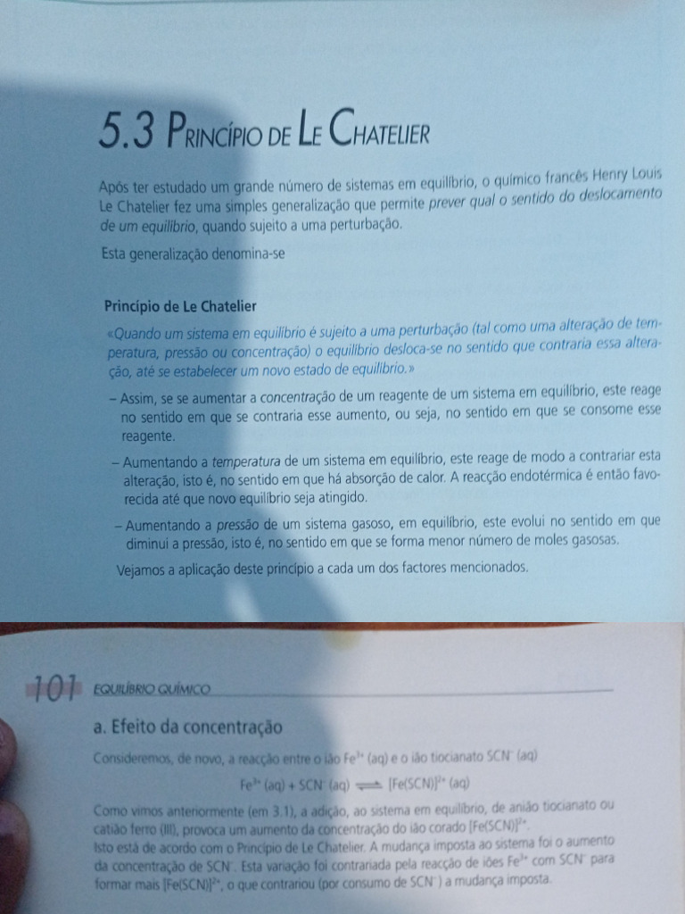 Princípio de Lê Chatelier | PDF