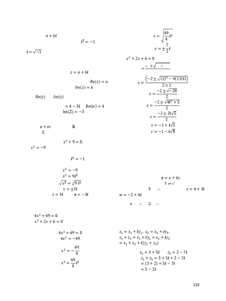 pure-mathematics-complex-numbers | PDF | Numbers | Complex Number