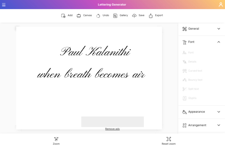 Custom Lettering Generator Tool | PDF