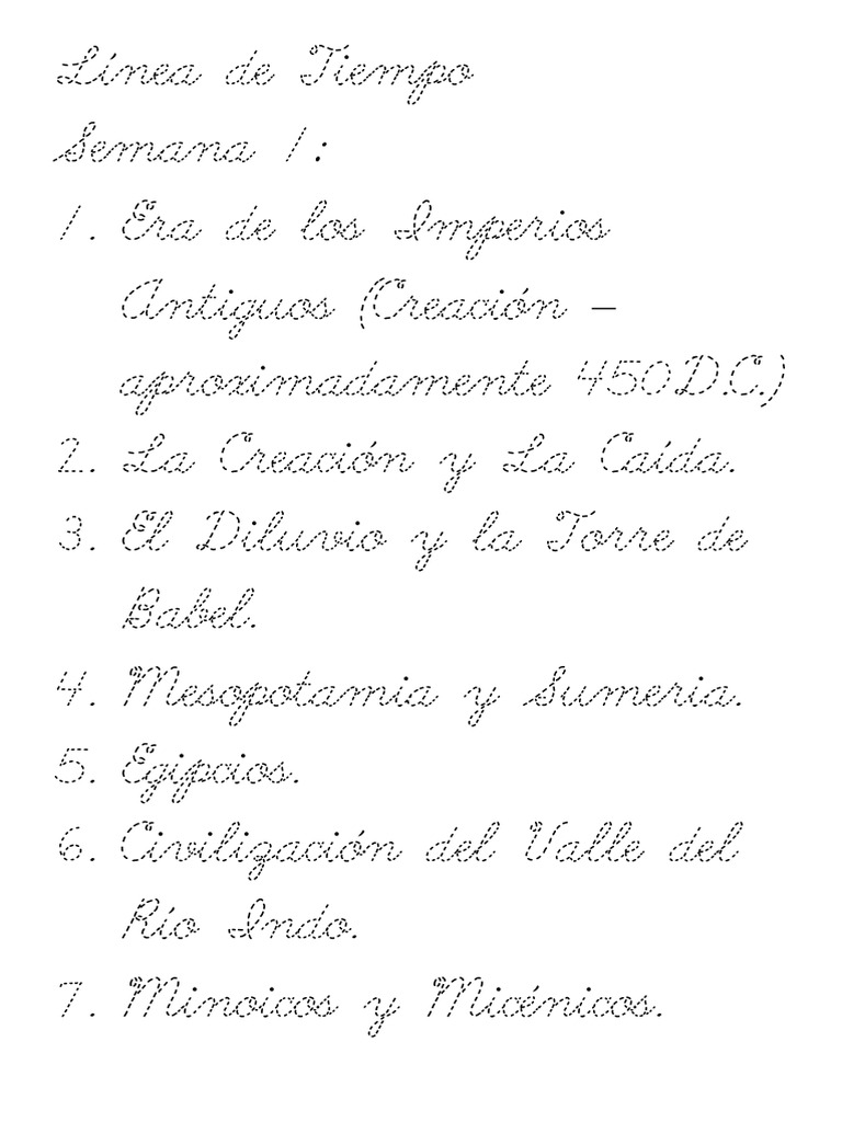 Línea de Tiempo Escritura (S1-6) | PDF | Babilonia | Roma antigua