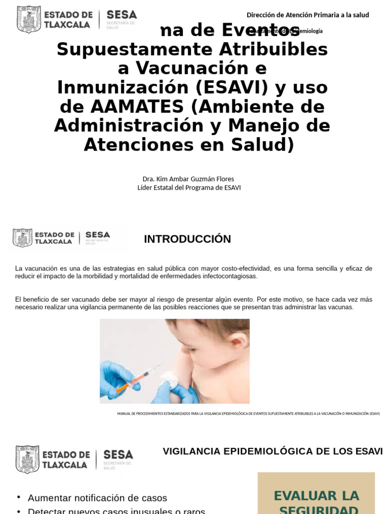Manual ESAVI 2025: Vigilancia Vacunal | PDF | Vacunación | Vacunas