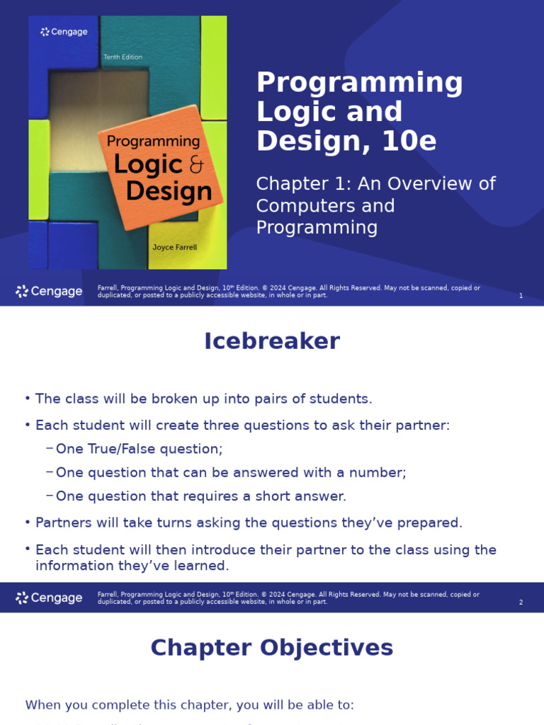 Farrell PLD 10e Ch01 PowerPoint | PDF | Programming | Computer Program
