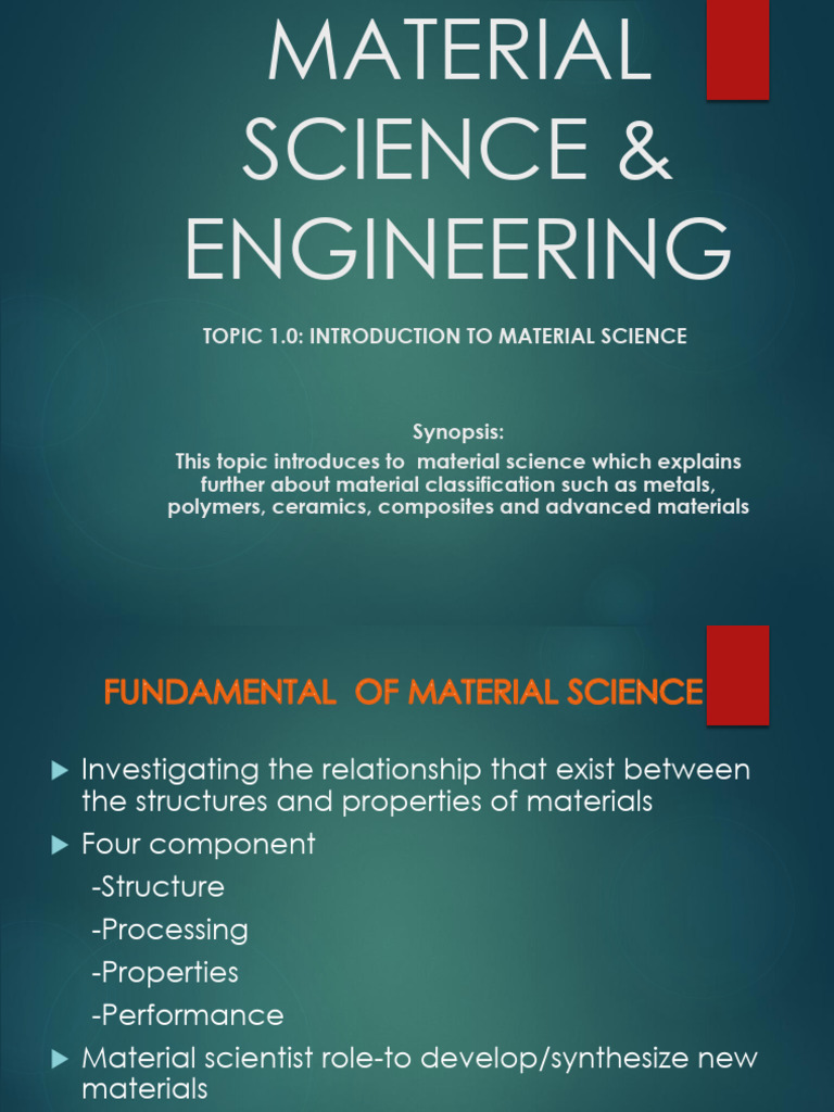 Introduction to Material Science Concepts | PDF | Materials Science | Metals