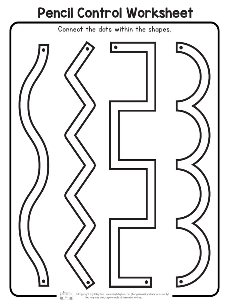 Free Pencil Control Worksheets | PDF