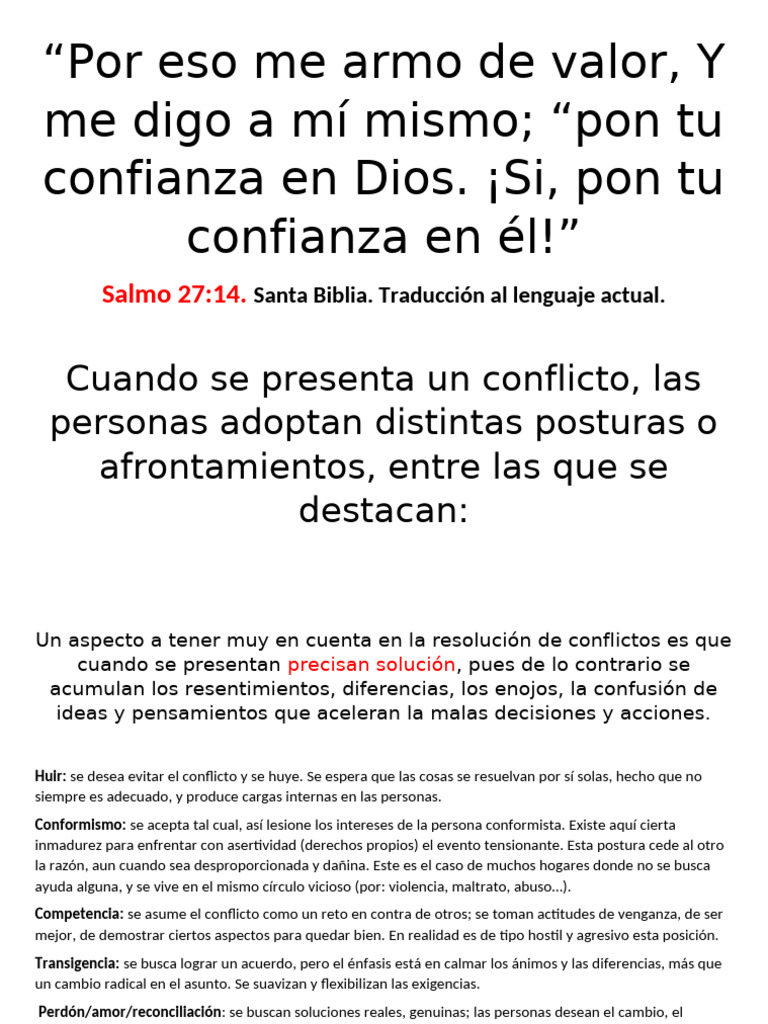 Armarse de Valor ante Conflictos | PDF | Sicología