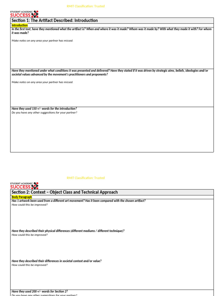 GRAP2740 - Peer Review Workshop WORKSHEET | PDF | Liberal Arts Education