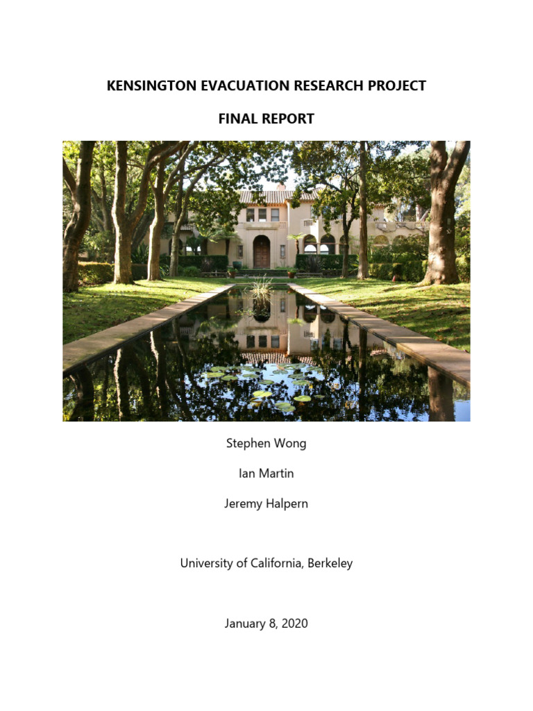Kensington Evacuation Research Project Final | PDF | Emergency Evacuation | Emergency Management