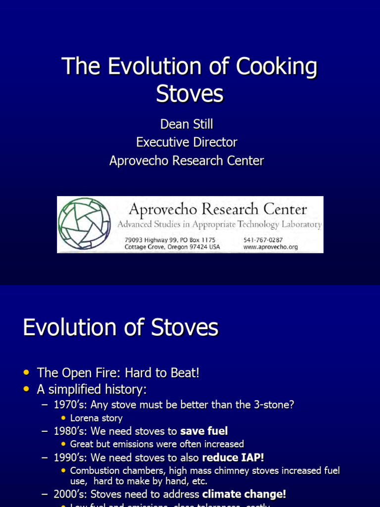 Evolution Cooking Stoves Dean Still | PDF | Stove | Fuels
