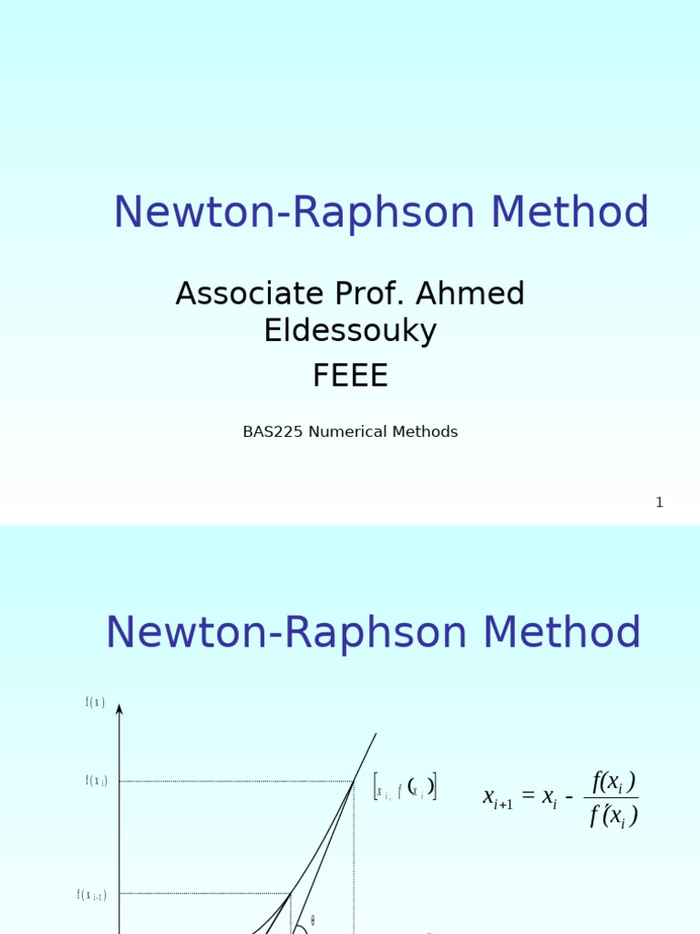 Newton-Raphson Method Explained | PDF | Analysis | Algorithms And Data ...