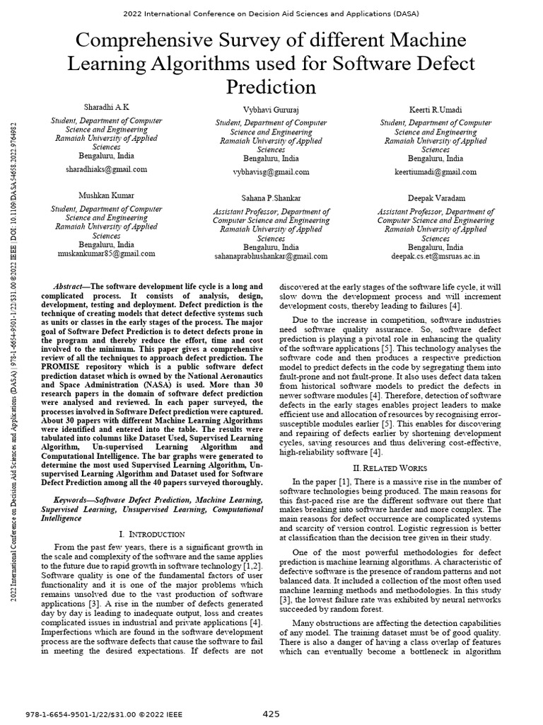 Predicciones de Defectos de Software | PDF | Machine Learning ...