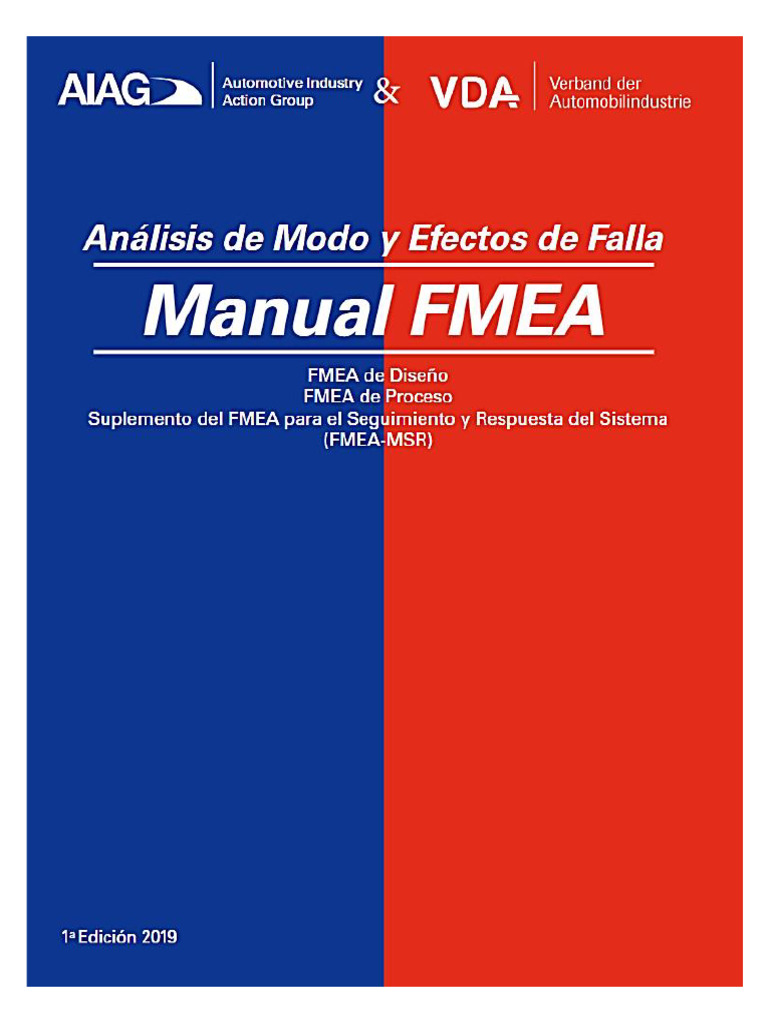 Aiag Vda Fmea Handbook 1 Version 2019 Espaol Compress | PDF