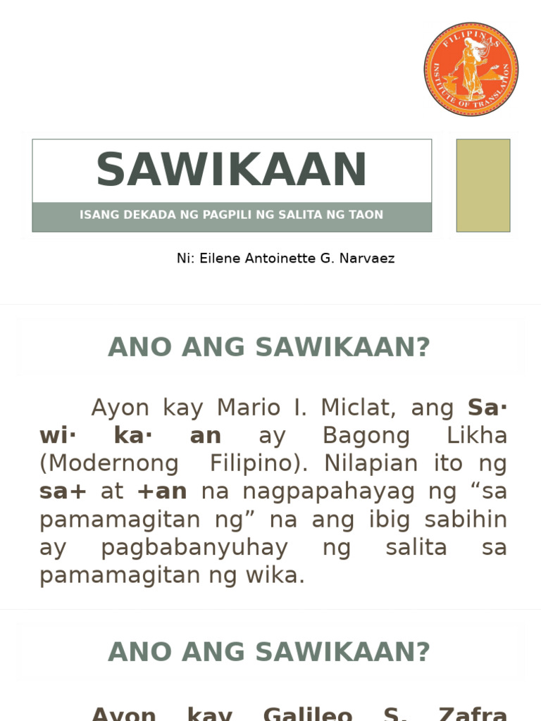 Sawikaan | PDF