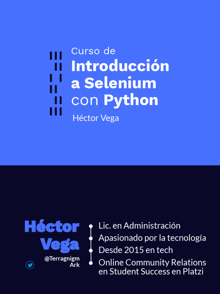 Slides Curso de Selenium Con Python 1ced1aa5 6970 4a11 8583 Bb55742421b0 | PDF | Selenio ...