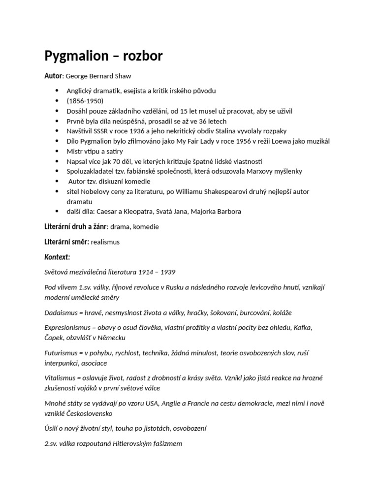 Pygmalion | PDF