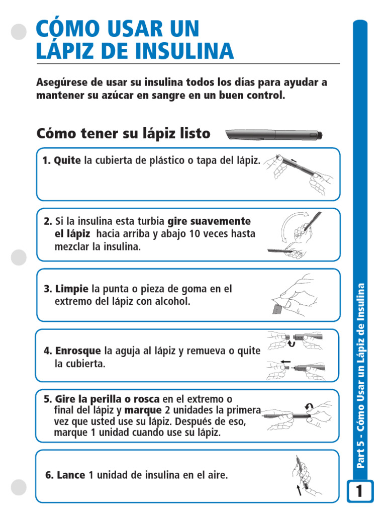 Cómo Usar un Lápiz de Insulina | PDF | Insulina