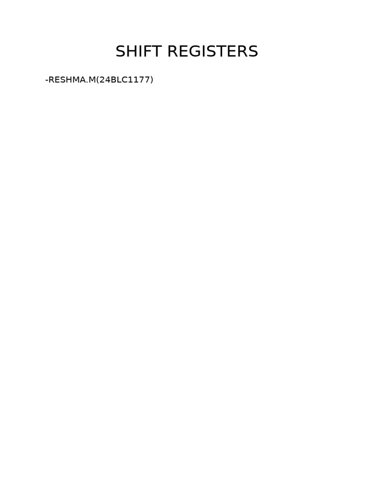 Shift Registers | PDF