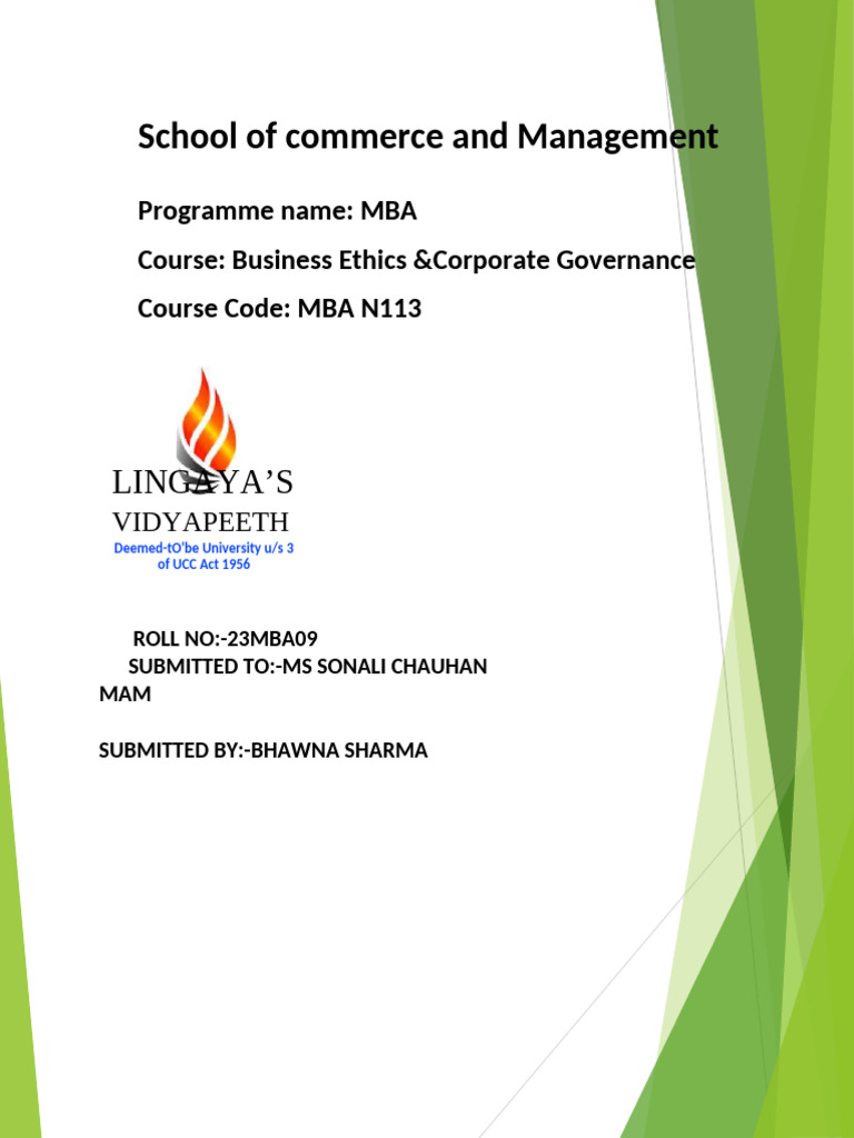 Business Ethics Presentation | PDF | Justice | Crime & Violence