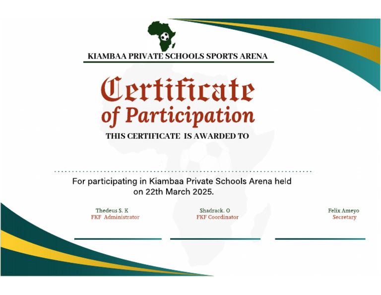 Kiambaa Certificate Kachenja 2 | PDF