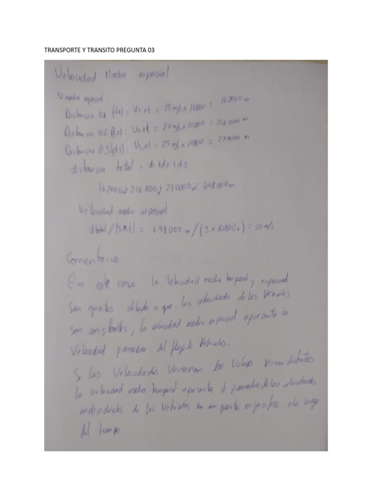 TRANSPORTE Y TRANSITO PREGUNTA 03 | PDF