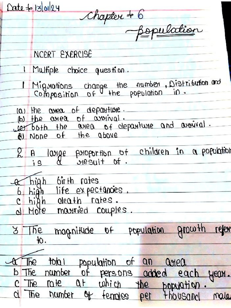Geography Chapter 6 Population | PDF