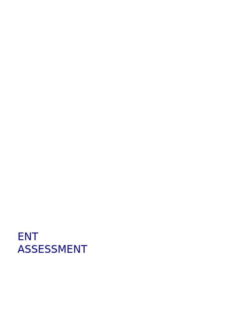 ENT Anatomy and Examination Guide | PDF | Ear | Human Nose