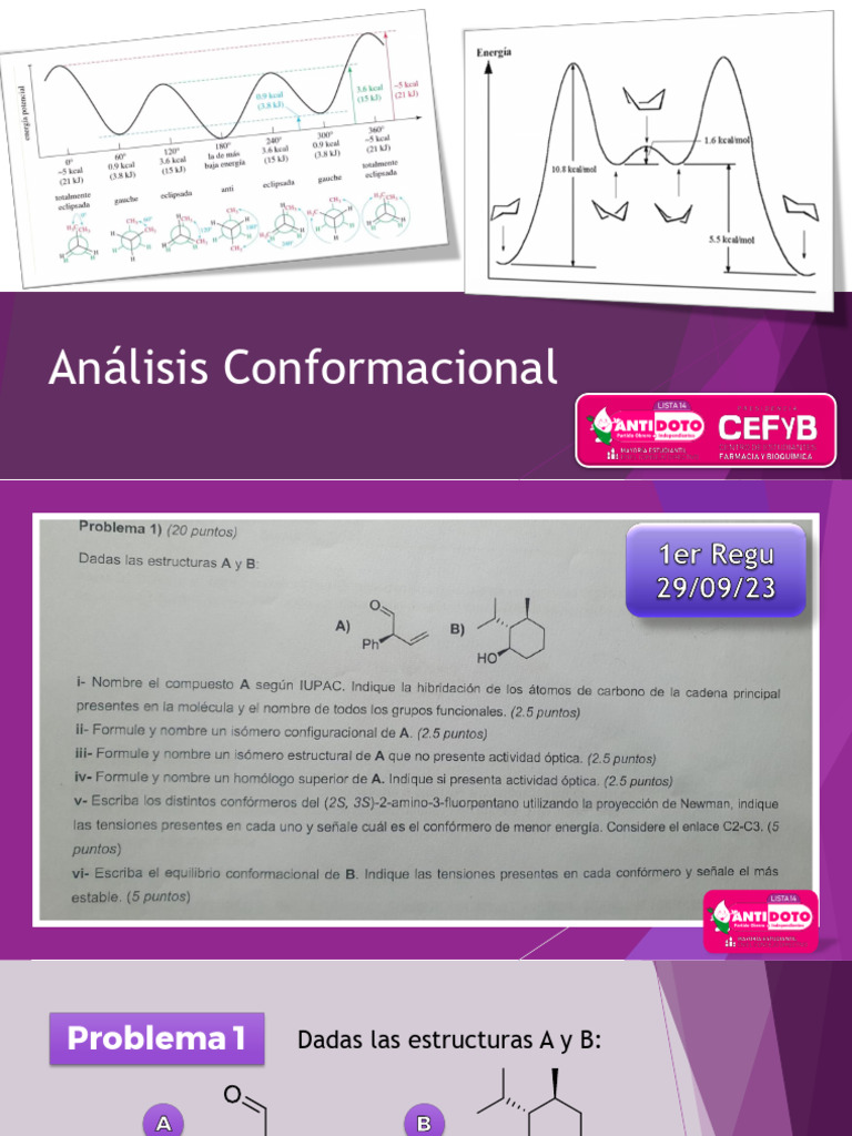 03 - Análisis Conformacional | PDF | Isomerismo conformacional ...