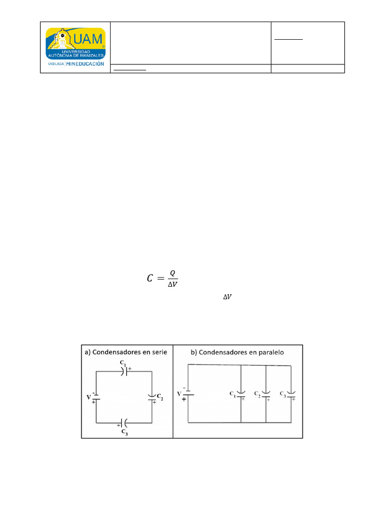 Guia Laboratorio 3. Capacitores (1) 1 | PDF | Condensador | Capacidad